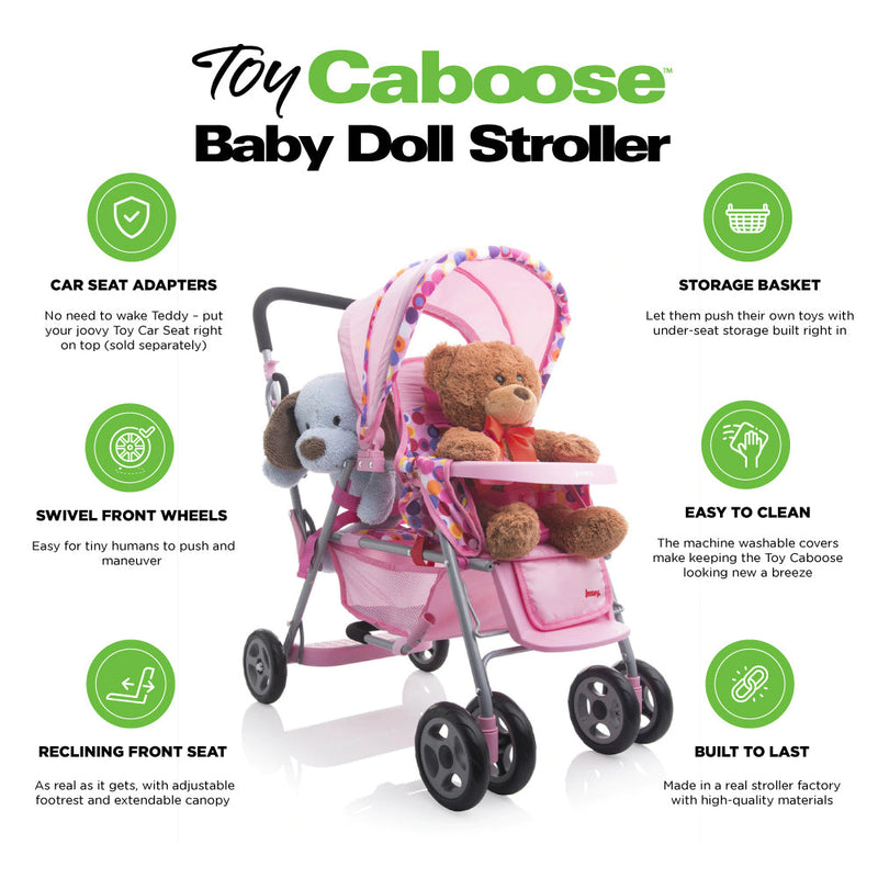 Toy Caboose Baby Doll Stroller - Pink
